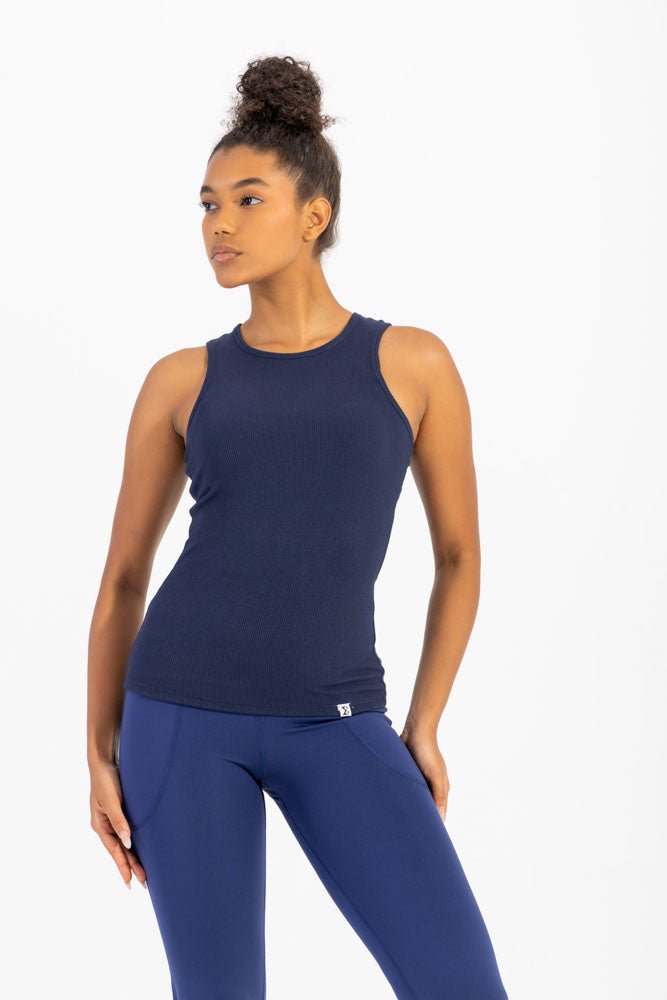 Daily Rib Tank Top Bellwether Blue – Sigma Fit