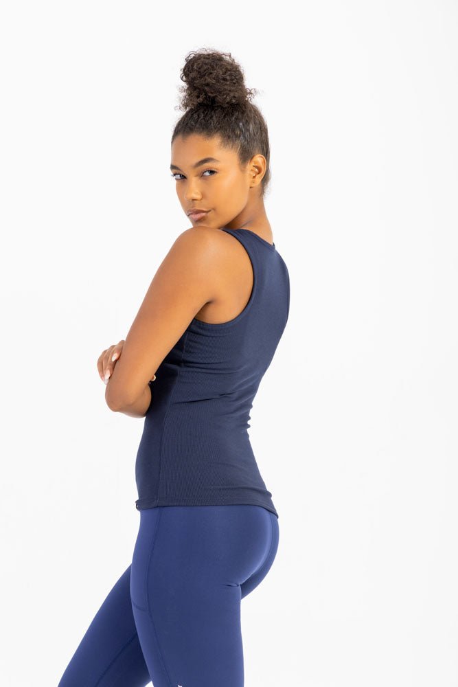 Daily Rib Tank Top Bellwether Blue – Sigma Fit