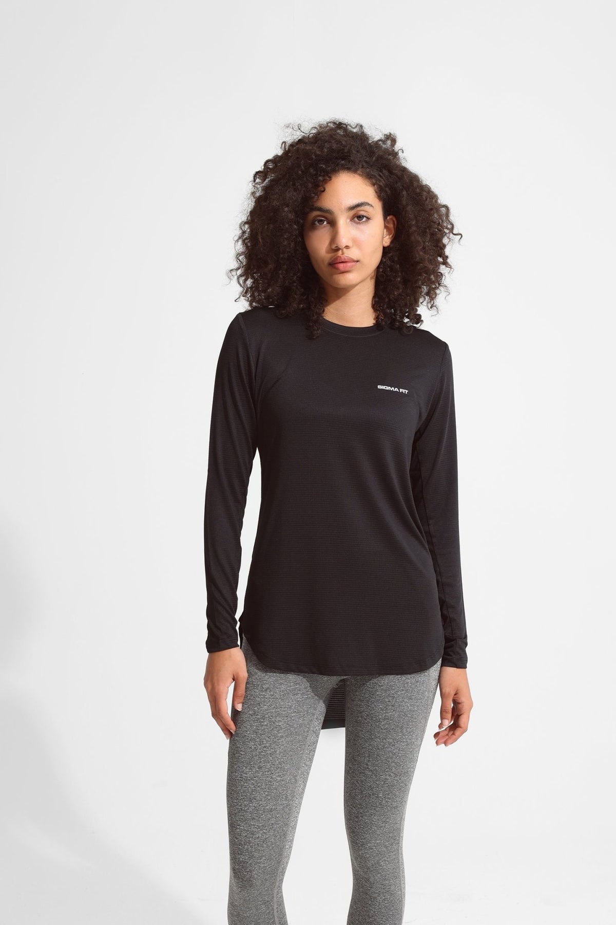 Black Basic Women Long Sleeve | Sigma Fit