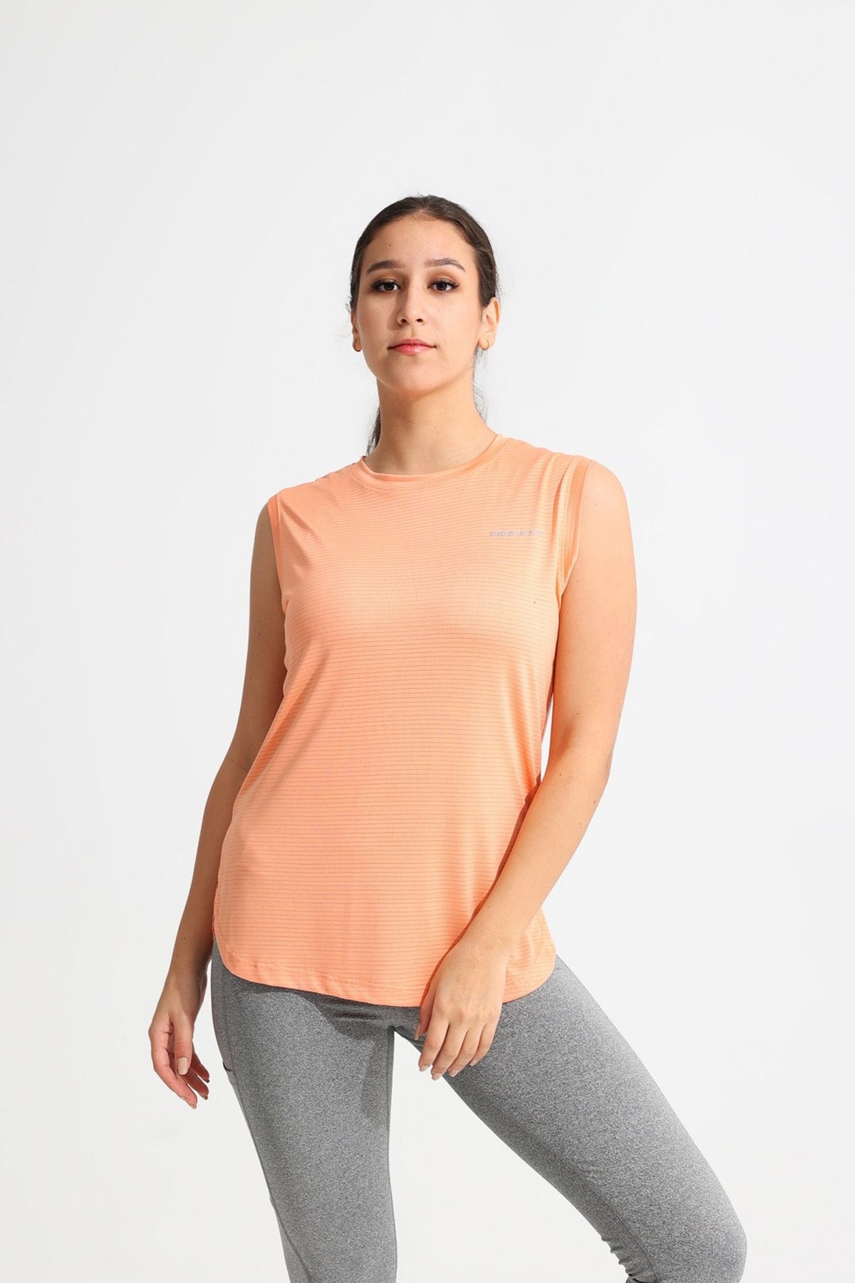LiteRun Sleeveless Tee Peach Pink – Sigma Fit