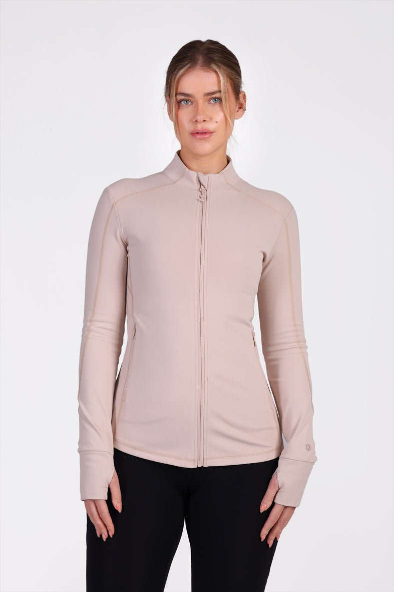 Quick Zip Jacket Beige – Sigma Fit